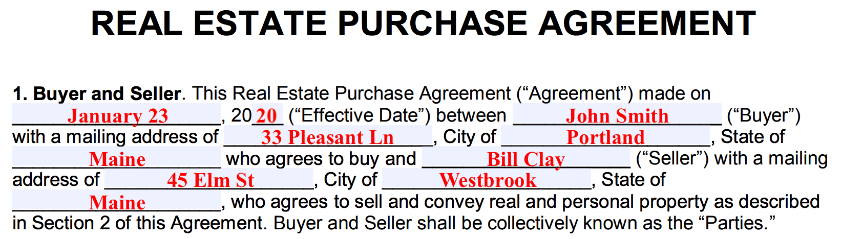 Free Real Estate Purchase Agreements | PDF | Word