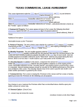 Free Texas Commercial Lease Agreement Form | PDF | Word
