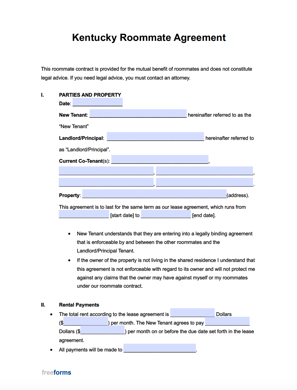 Ky Lease Agreement Template