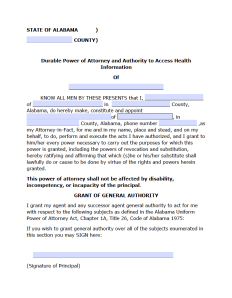 Free Alabama Power of Attorney Forms | PDF