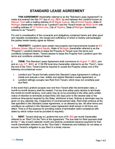 Free Standard Residential Lease Agreement Template | PDF | Word