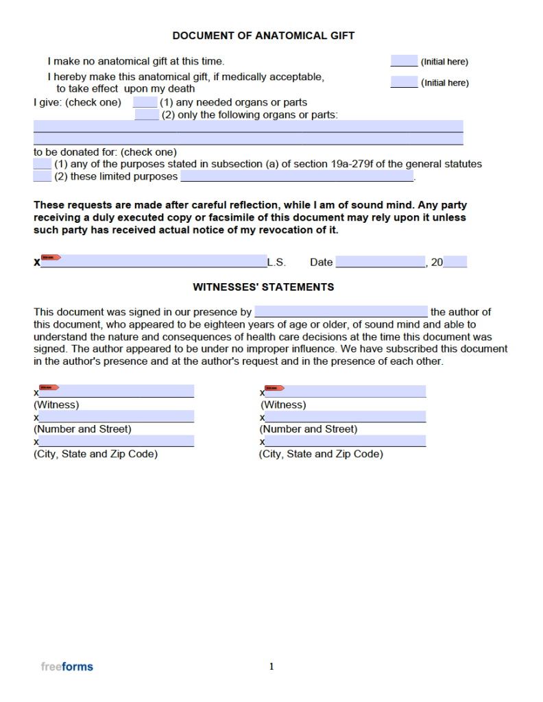 Free Connecticut Advance Directive Form (Medical POA & Living Will) | PDF