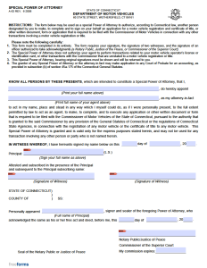 Free Connecticut Motor Vehicle / Vessel (DMV) Bill of Sale Form | PDF