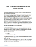 Free Florida Advance Directive Form (Medical POA & Living Will) | PDF