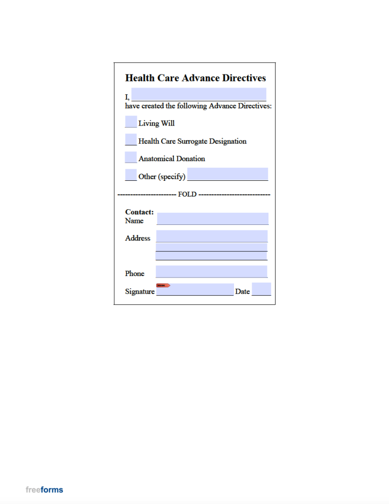 Free Florida Living Will Form | PDF