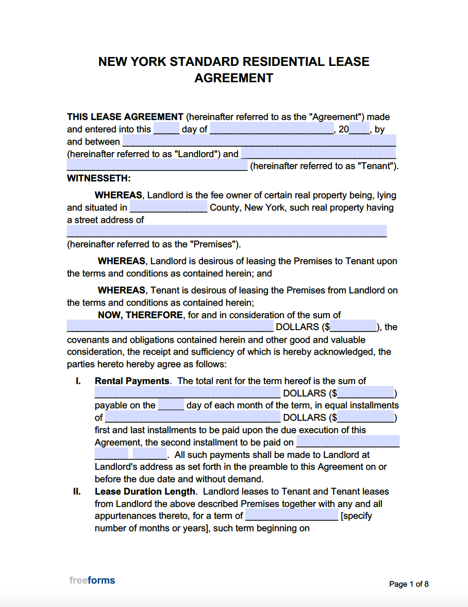 Free Rental Lease Agreement Templates 13 Word Pdf Eforms Free Rental 