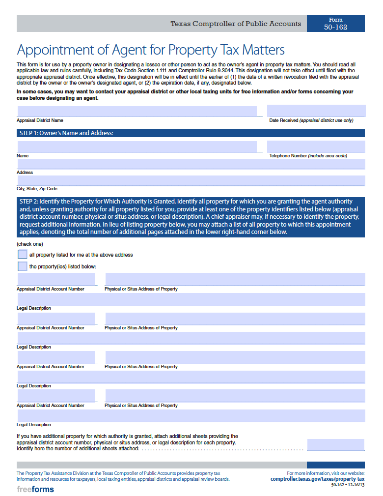 Free Texas Tax Power of Attorney Form | PDF