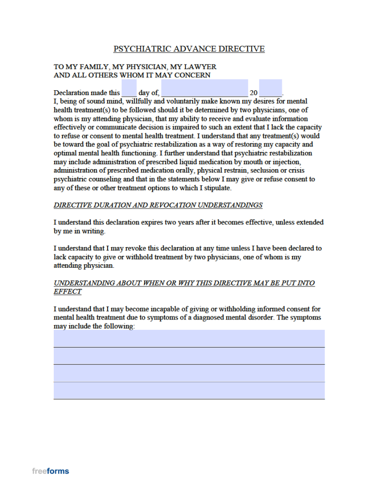 Free Wyoming Advance Directive Form (Medical POA & Living Will) | PDF