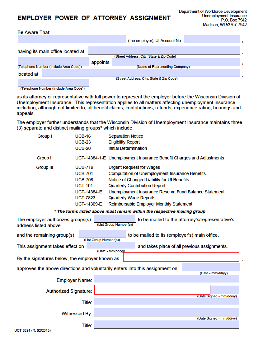 Free Wisconsin Tax Power of Attorney Form | PDF