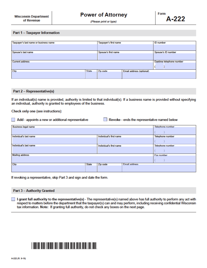 Free Wisconsin Power of Attorney Forms | PDF