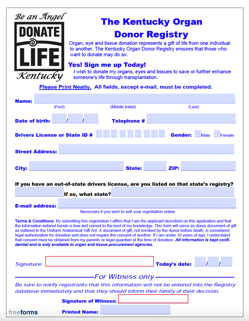 Free Kentucky Advance Directive Form (Medical POA & Living Will) | PDF