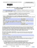 Free Virginia Advance Directive Form (Medical POA & Living Will) | PDF