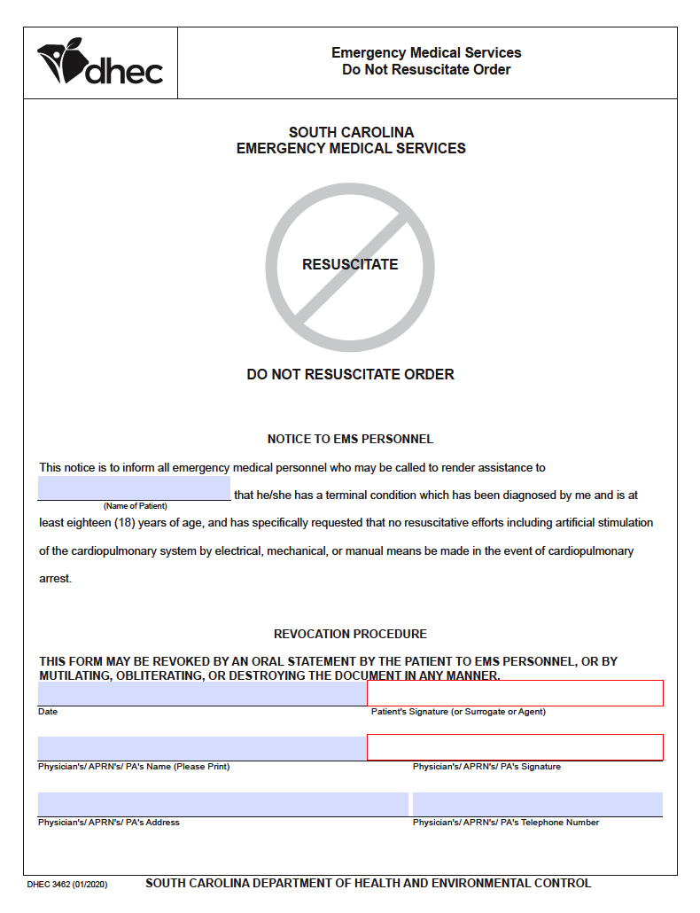 Free South Carolina Medical Power of Attorney Form | PDF