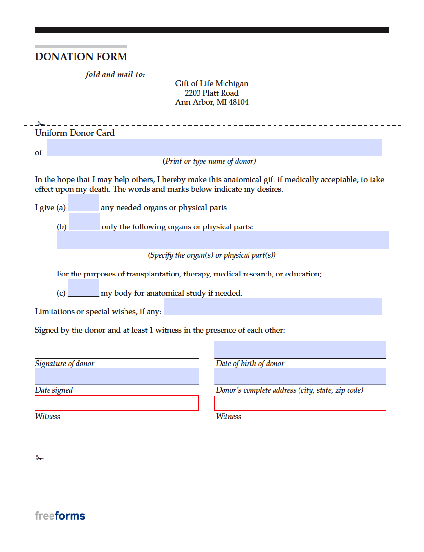 Free Michigan Living Will Form | PDF