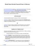 Free Rhode Island Durable (Financial) Power of Attorney Form | PDF | Word