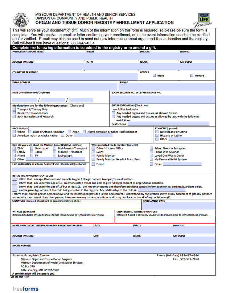 Free Missouri Advance Directive Form (Medical POA & Living Will) | PDF