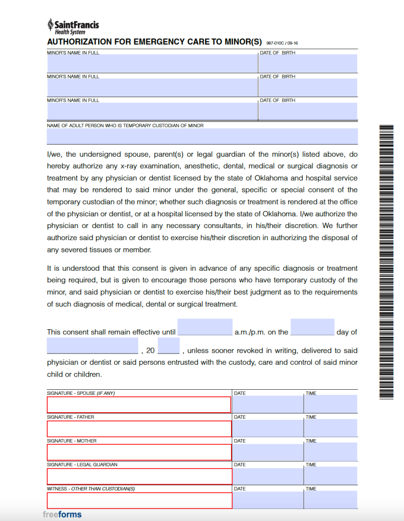 Free Oklahoma Advance Directive Form (Medical POA & Living Will) | PDF ...