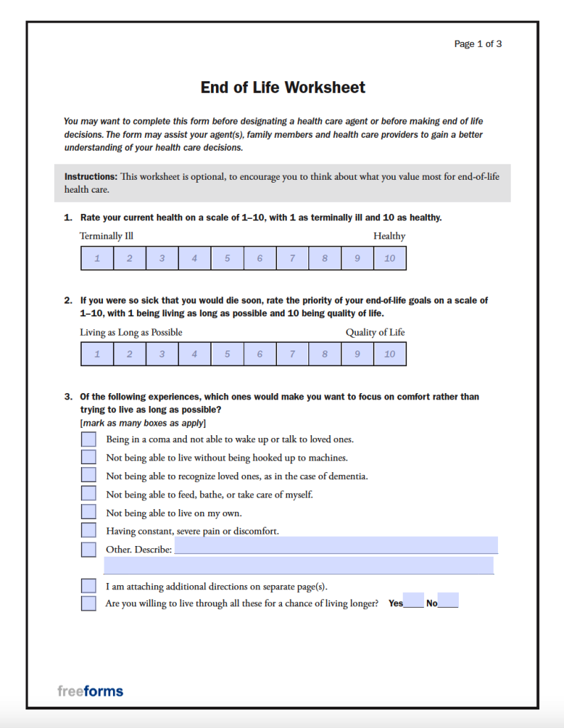 Free Montana Advance Directive Form (Medical POA & Living Will) | PDF ...
