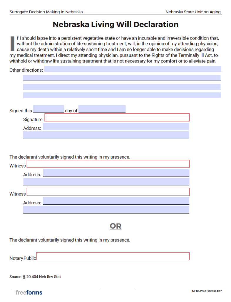 Free Nebraska Power of Attorney Forms | PDF