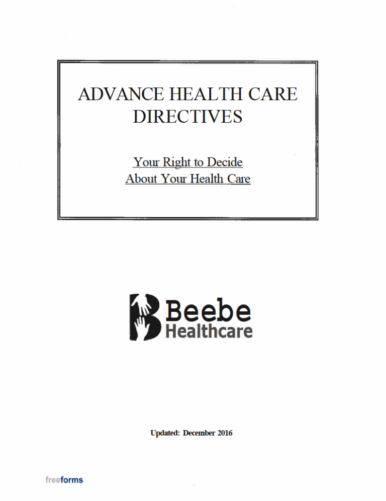 Free Delaware Advance Directive Form (Medical POA & Living Will) | PDF