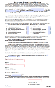 Free Connecticut Power of Attorney Forms | PDF