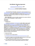 Free Single-Member LLC Operating Agreement Template | PDF | Word