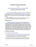 Free Georgia LLC Operating Agreement Template | PDF | Word